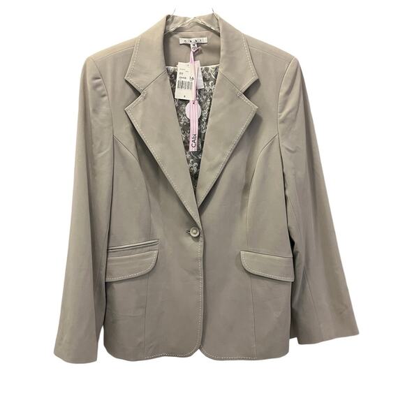 CAbi | Jackets & Coats | Nwt New Cabi W Sz 6 Blazer Tan Beige Longline ...